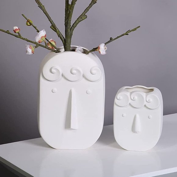 Accents | Funky Face Vase Abstract Vase Boho Home Decor Centerpiece For ...